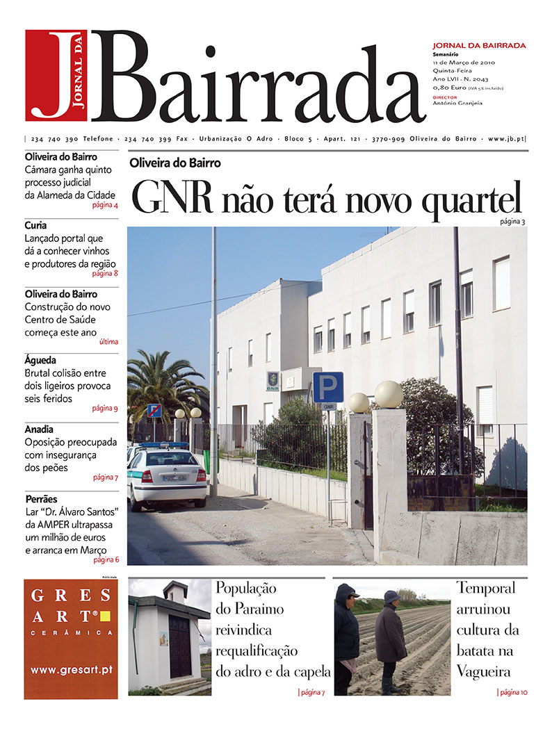 Edição Digital n.º 2043 de 11 de março de 2010 - Jornal da Bairrada